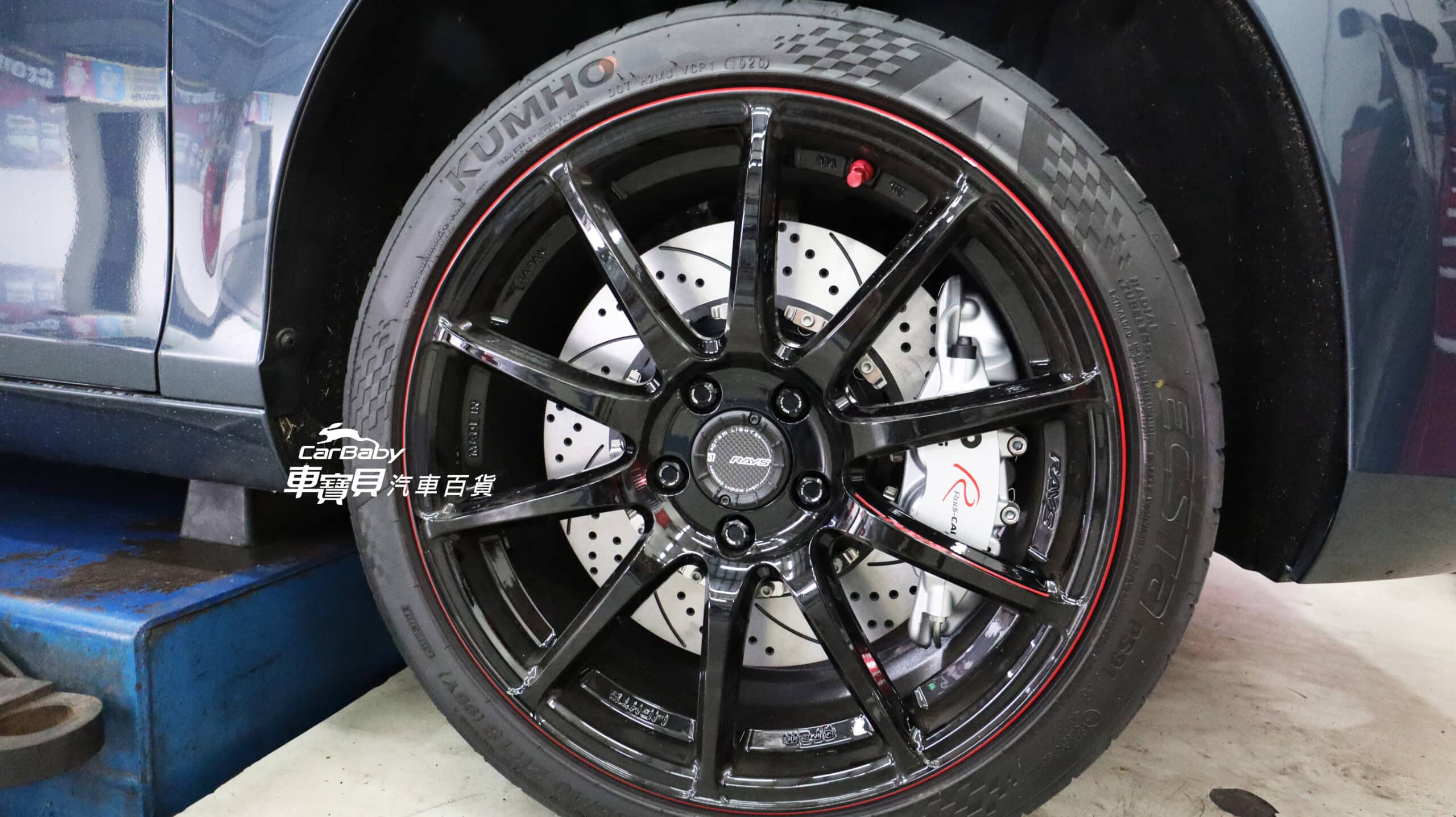 VOLVO富豪V40升級AP 9540四活塞卡鉗＋355MM碟盤+AP來令片+FERODO煞車油 +台製煞車金屬油管